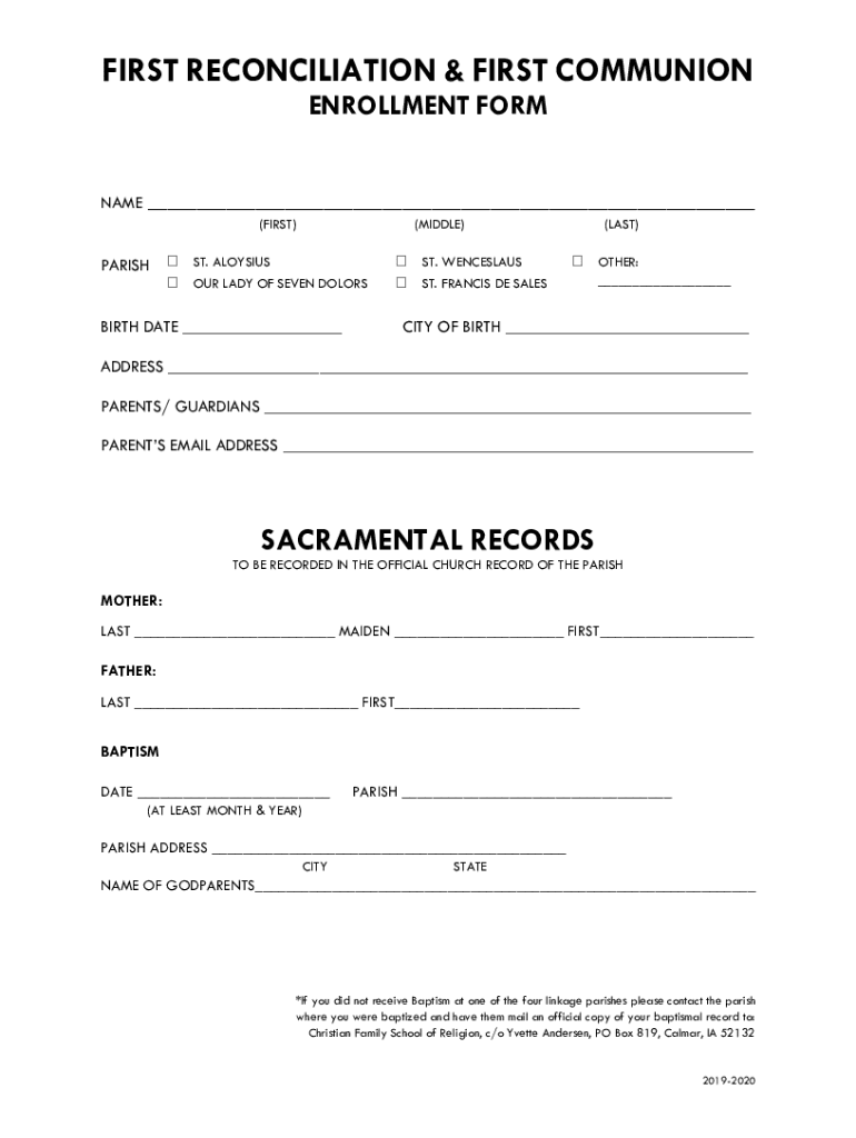 Fillable Online 5 Ways to Prepare Your Child for First Reconciliation Fax Email Print - pdfFiller