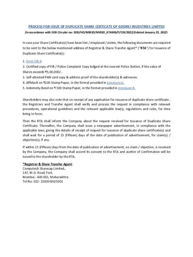 Fillable Online Anik Industries informs about issuance of letter of ...