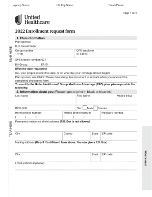 Fillable Online dchr dc 2022 Enrollment request form -DCHR Fax Email ...