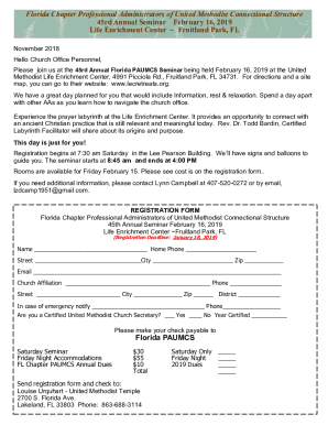 Fillable Online Florida Chapter Professional Administrators of United ...