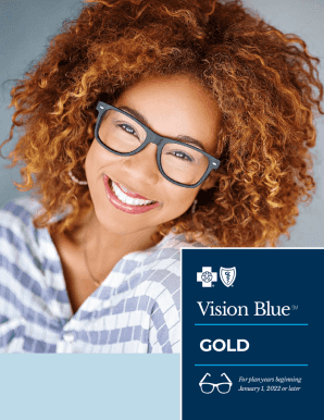Fillable Online Vision Blue Gold Benefit Booklet. Vision Blue Gold ...