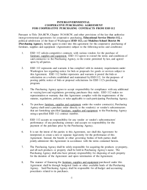 Fillable Online interdistrict agreement - interlocal cooperation 5 year ...