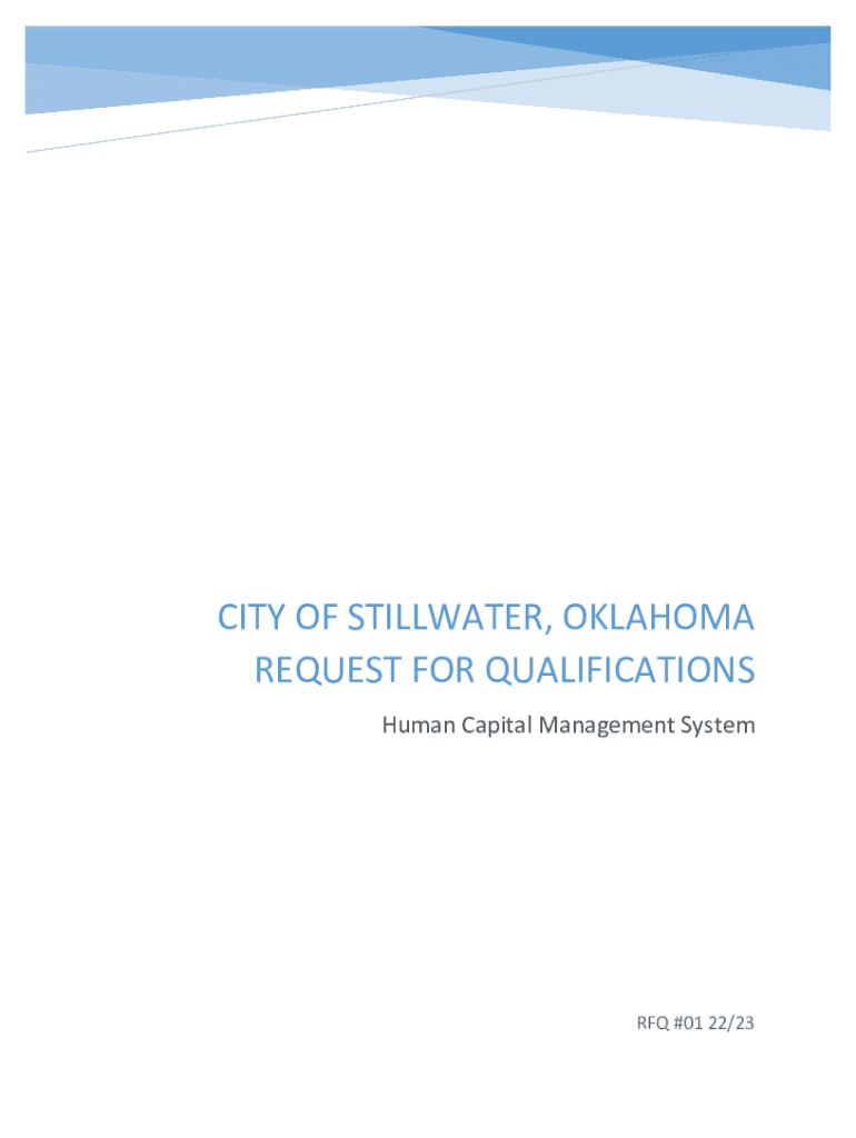 Fillable Online City of Stillwater, Oklahoma. Human Capital Management ...