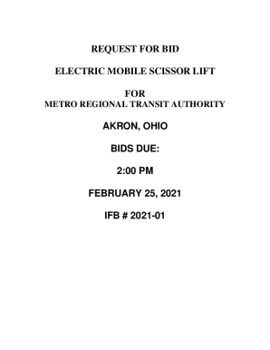 Fillable Online Metro RTA Procurement - Vendor Bid Form Fax Email Print ...