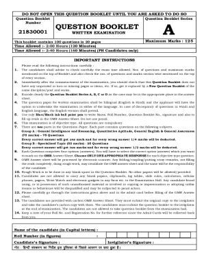 Fillable Online READ THESE INSTRUCTIONS CAREFULLY DO NOT OPEN ... Fax Email Print - pdfFiller