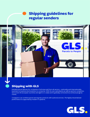 Fillable Online Shipping guidelines for regular senders - GLS Group Fax ...