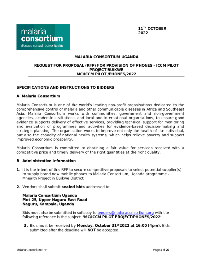 REQUEST FOR PROPOSALProcurement of phones for ... Doc Template | pdfFiller