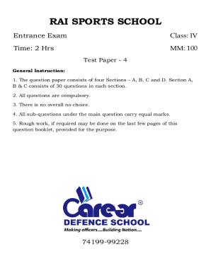 Fillable Online Doon School Entrance Exam Sample Papers - TrueMaths Fax ...