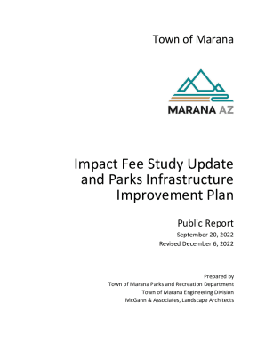 Fillable Online Town of Marana, Arizona Impact Fee Study Update Parks ...