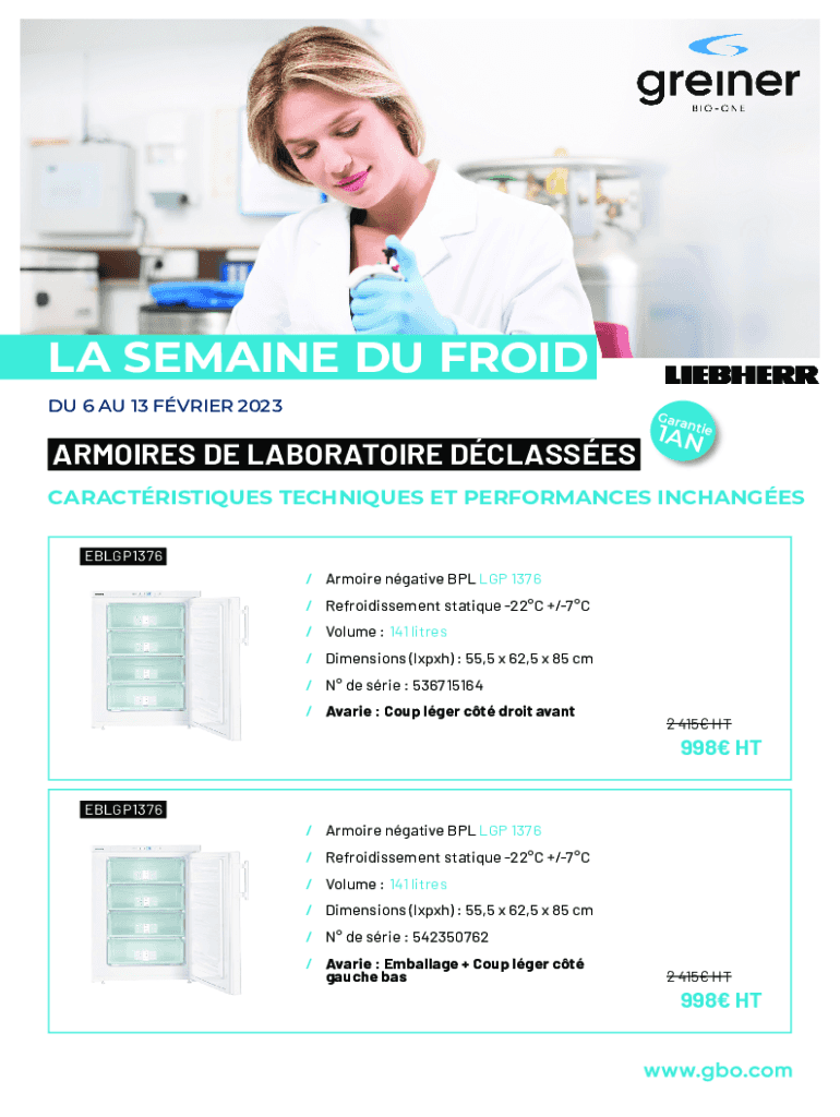 Remplissable En Ligne LA SEMAINE DU FROID - Greiner Bio-One Fax Email ...