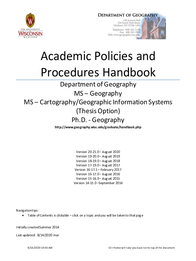 Fillable Online geography wisc Cartography and Geographic Information ...