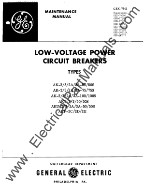 Fillable Online GEK-7303 Low Voltage Power Circuit Breakers Fax Email Print - pdfFiller