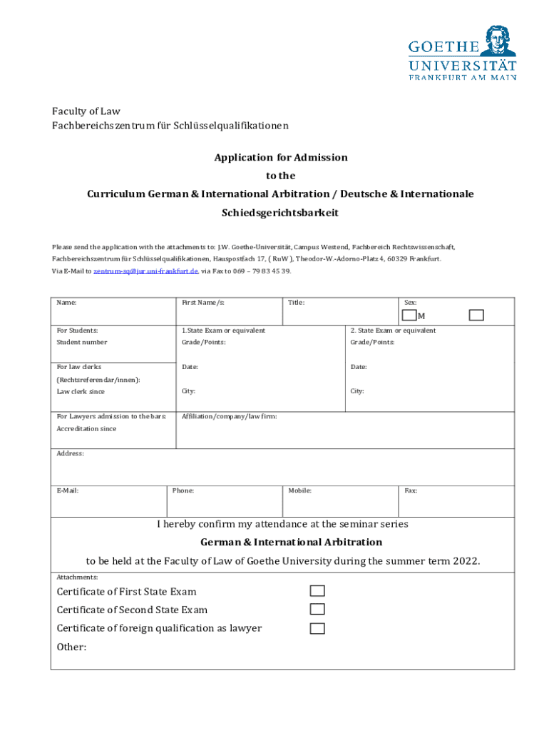 Fillable Online Admission - Certificate in Transnational Law - UNIGE ...