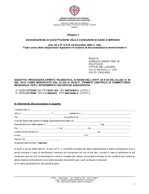 Compilabile Online ALLEGATO A - Fac-simile dichiarazione Fax Email ...