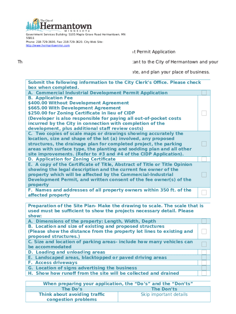INDUSTRIAL DEVELOPMENT PERMITS City Of Hermantown Doc Template industrial-development-permits-city-of-hermantown-doc-template