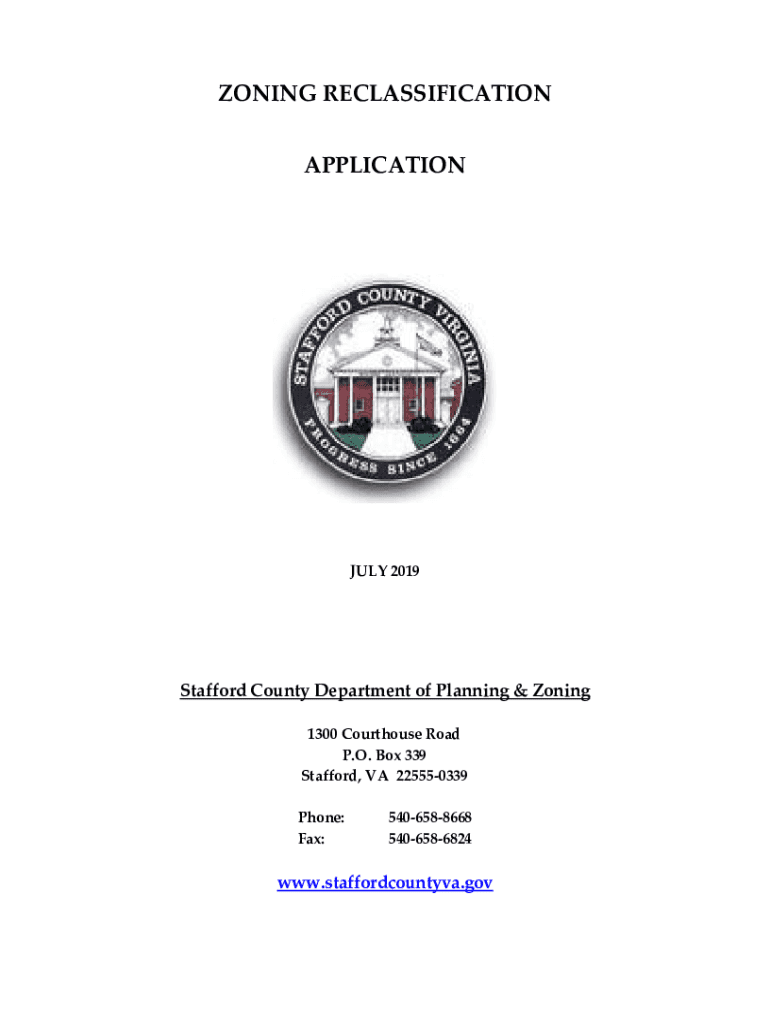 Fillable Online Zoning Reclassification Application - Stafford County ...