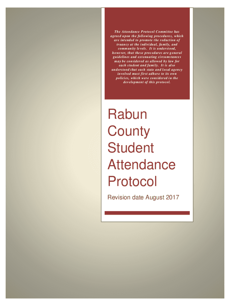 Fillable Online Attendance Protocol - Cook County School District Fax ...