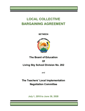 Fillable Online LOCAL COLLECTIVE BARGAINING AGREEMENT Fax Email Print ...