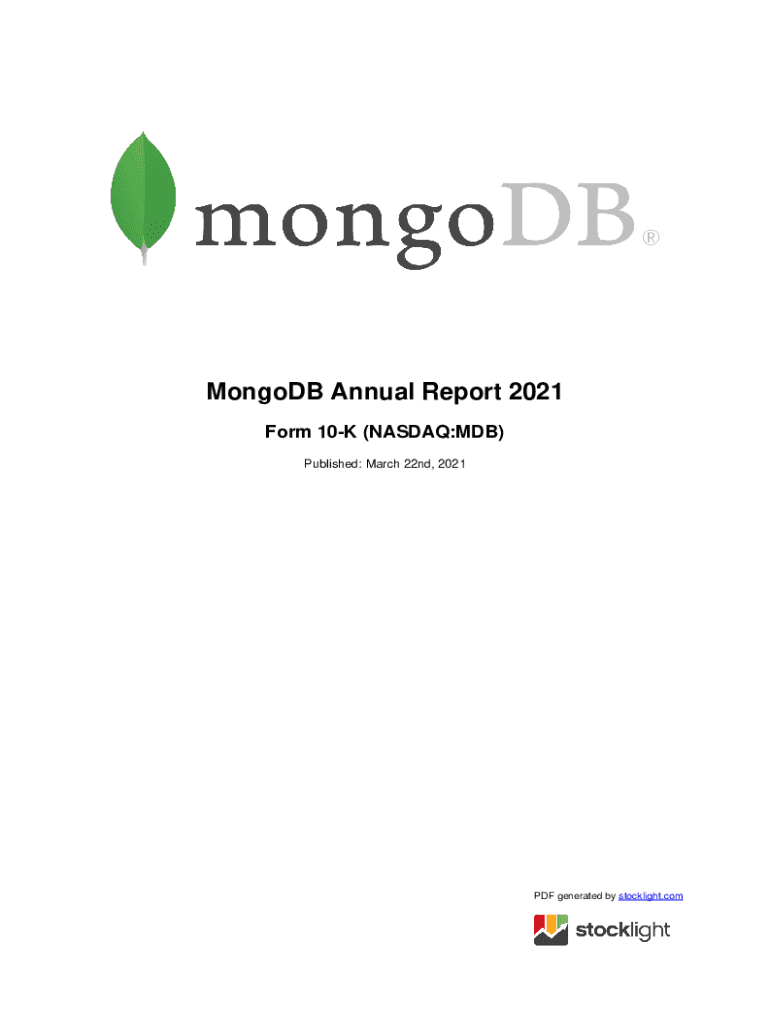 Fillable Online MongoDB, Inc. Announces Fourth Quarter and Full Year Fiscal ... Fax Email Print ...