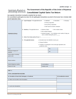 Fillable Online Capital gains tax (CGT) rates Fax Email Print - pdfFiller