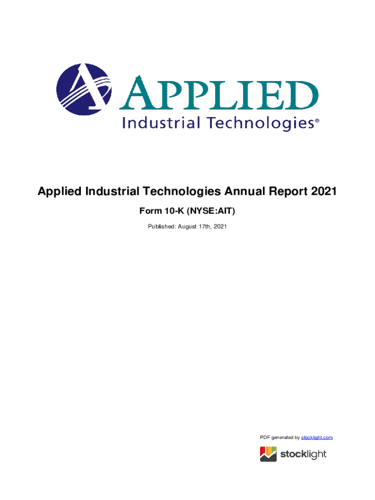 Fillable Online SEC Filings - Applied Industrial Technologies Inc (AIT ...