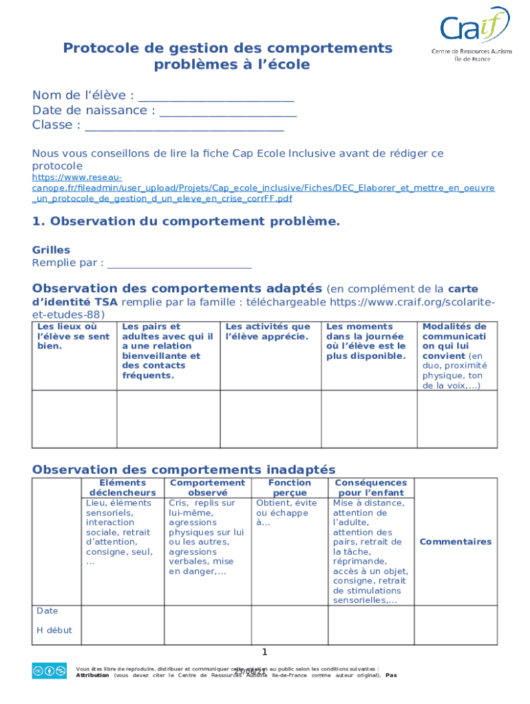 Fiche adaptation - Cap cole inclusive - Rseau Canop Doc Template | pdfFiller