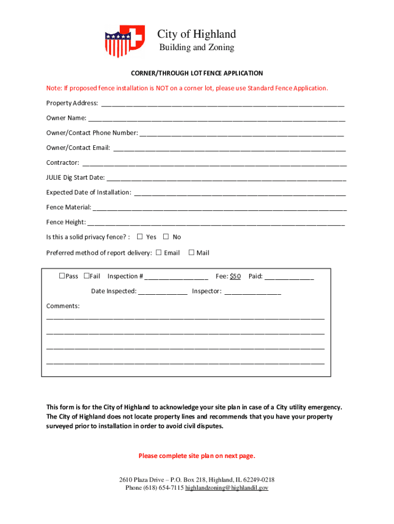 Fillable Online THE CITY OF OAKLAND FENCE PERMIT APPLICATION (TO ...