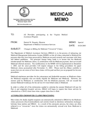 Fillable Online MEMO Special - Virginia.gov Fax Email Print - pdfFiller