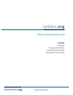 Fillable Online Police Promotion Sample Cover Letter - ExamplesOf.com ...