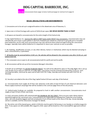 Fillable Online concessions stand management agreement Fax Email Print ...