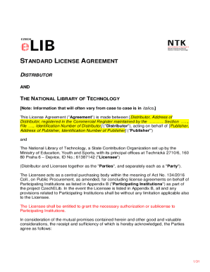 Fillable Online CDL MODEL LICENSE AGREEMENT - California Digital ...