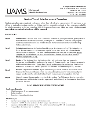 Fillable Online healthprofessions uams Contact Us - UAMS College of ...