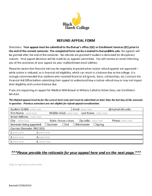 Fillable Online refund appeal form Fax Email Print - pdfFiller