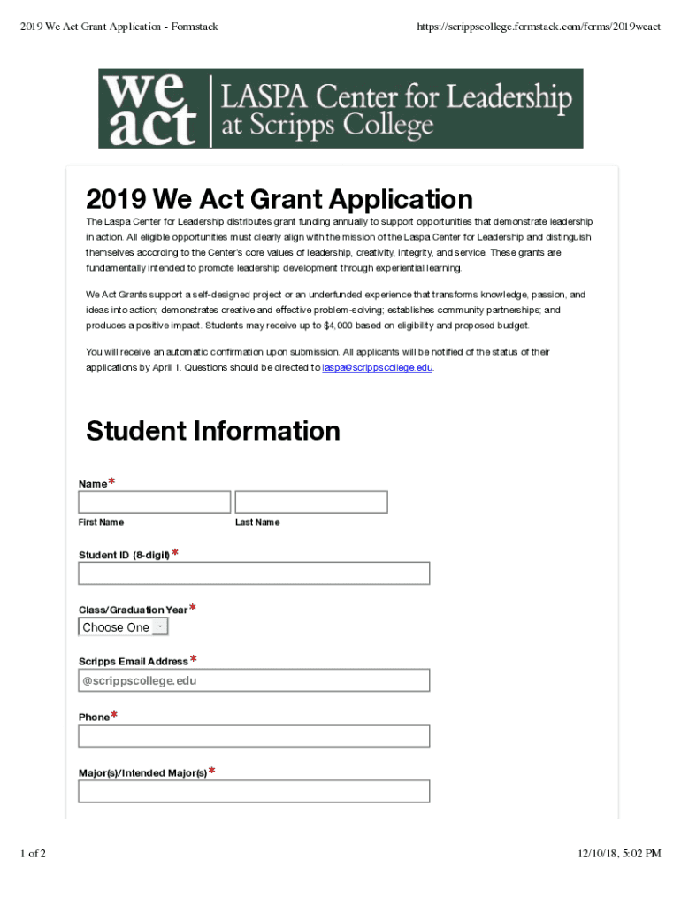Fillable Online Grant Proposal Application Form Template - Formstack Fax Email Print - pdfFiller