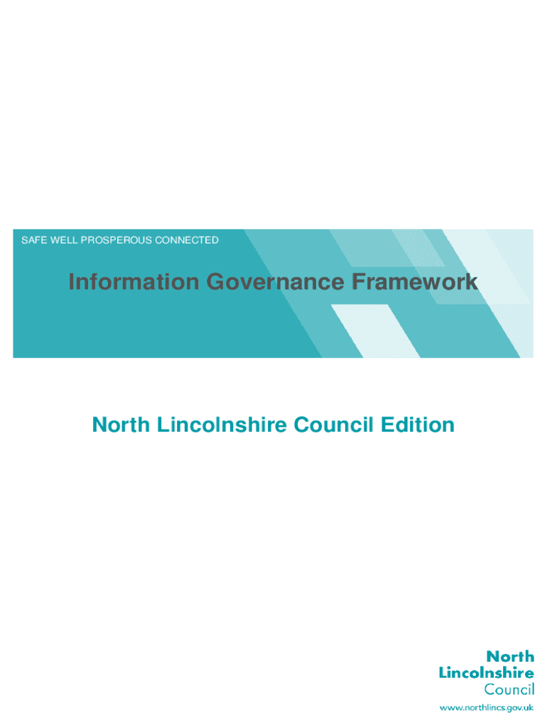 Fillable Online Information Governance Framework - North Lincolnshire Council Edition ...
