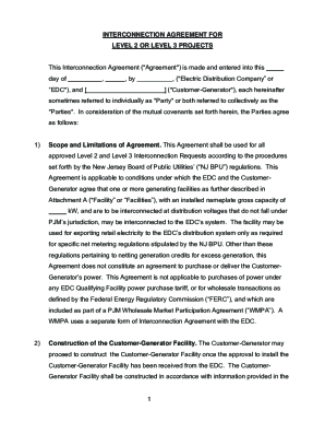 Fillable Online Interconnection Application/Agreement - Atlantic City ...