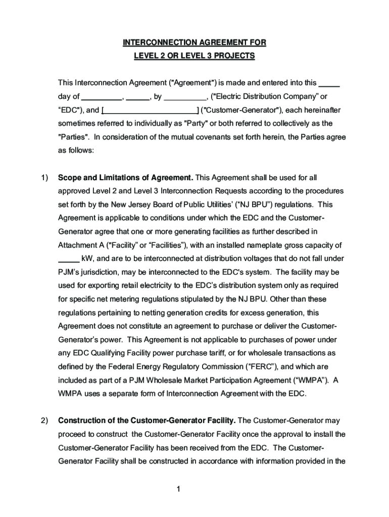 Fillable Online Interconnection Application/Agreement - Atlantic City Electric Fax Email Print ...
