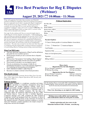 Fillable Online Reg E ComplianceFive Best Practices for Handling ...