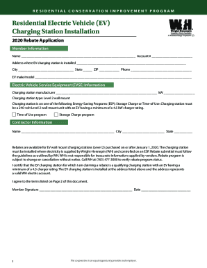 Fillable Online Residential Electric Vehicle (EV) Charging Station ...
