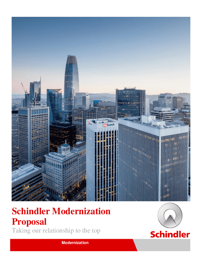 Fillable Online Schindler Modernization & Elevators Upgrades Fax Email Print - pdfFiller