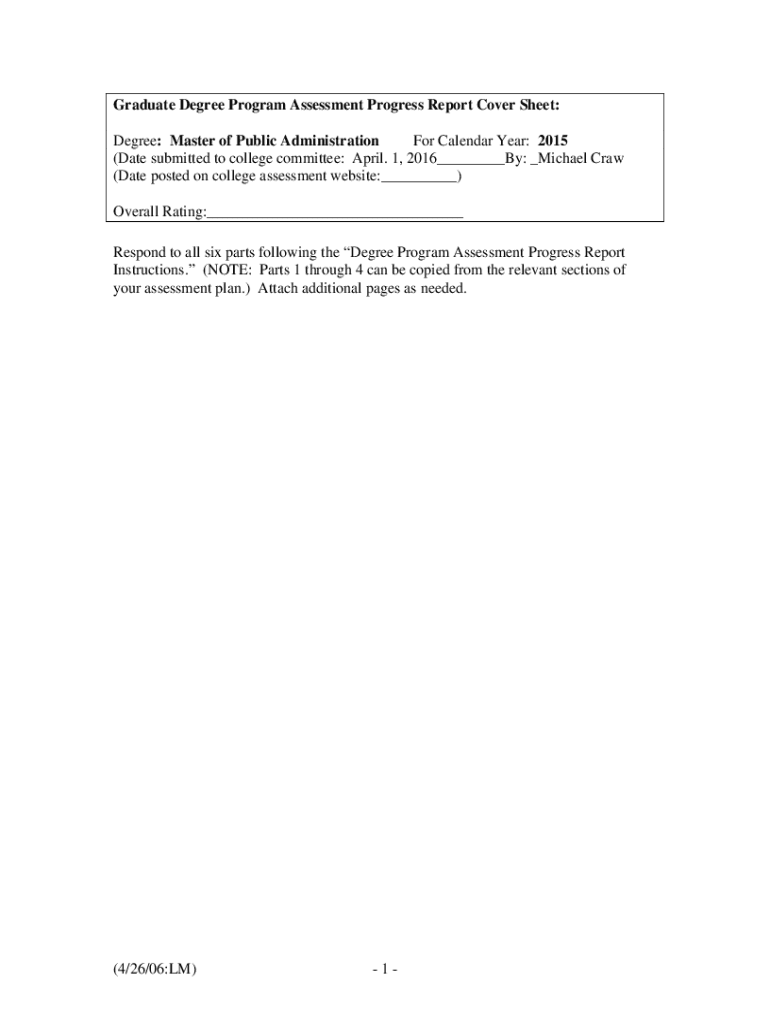 Fillable Online SELF EVALUATION REPORT - College of Design Fax Email Print - pdfFiller