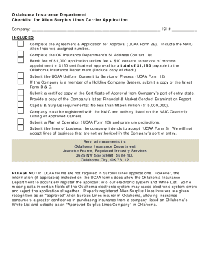 Fillable Online UCAA Form 2P - Oklahoma Insurance Department Fax Email ...