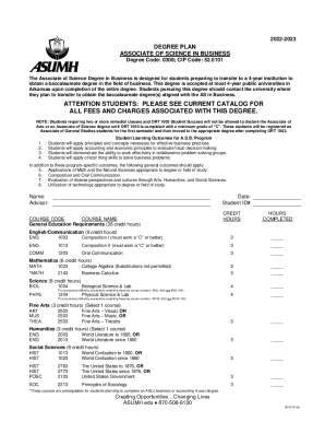 Fillable Online static visionamp degree plan associate of science in business Fax Email Print ...