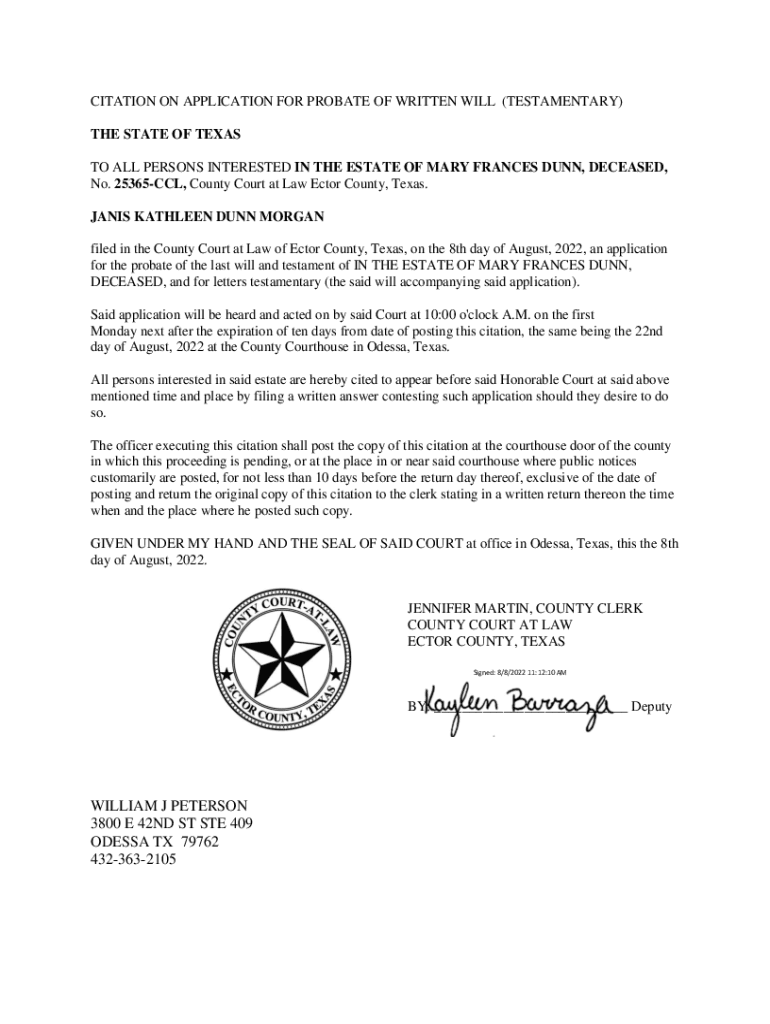 Fillable Online Appeal from Register and Petition for Citation to Show ...