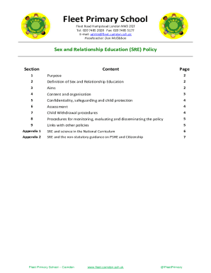 Fillable Online Assessment and Marking Policy - London - Fleet Primary ...
