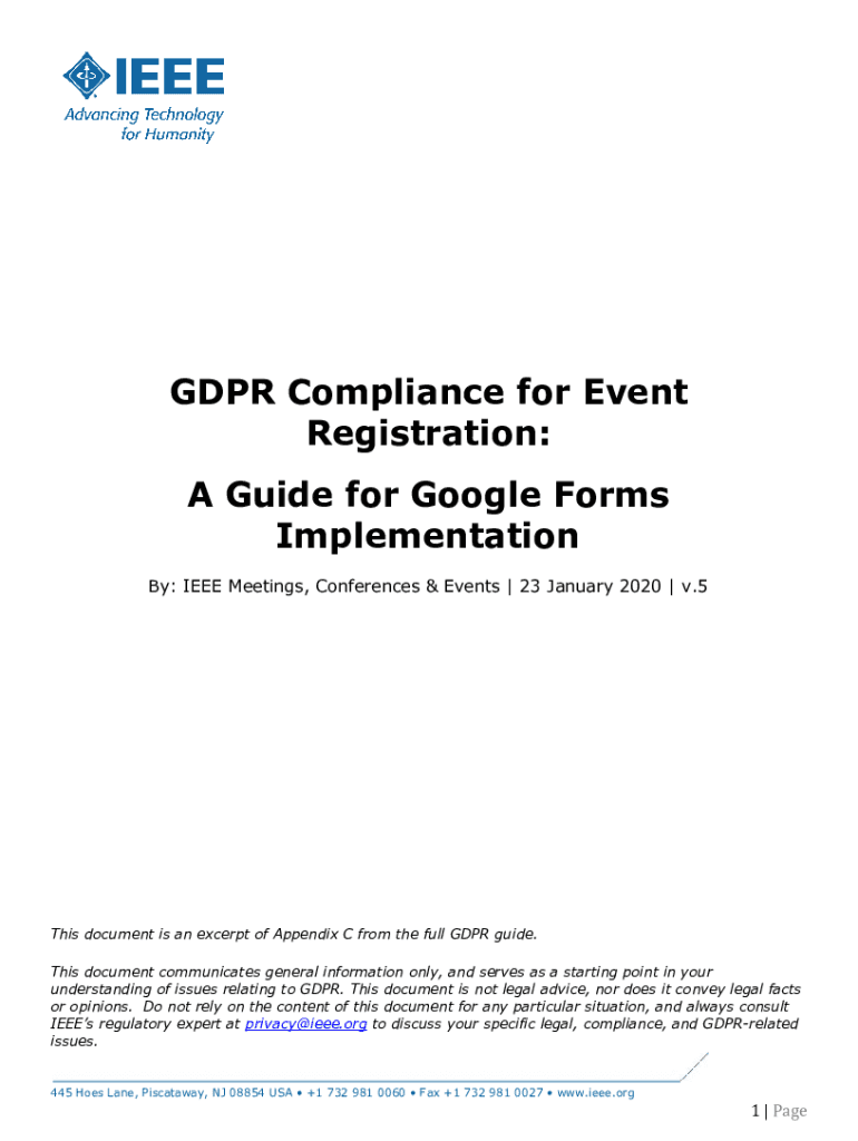 Fillable Online GDPR Compliance for Event Registration: A Guide for ...