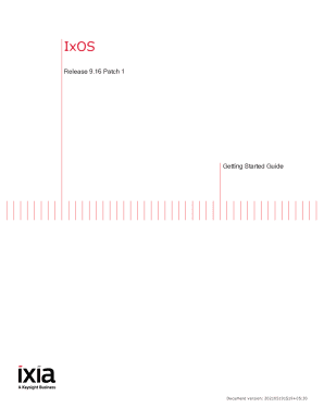 Fillable Online IxOS Getting Started Guide. Ixia Fax Email Print ...
