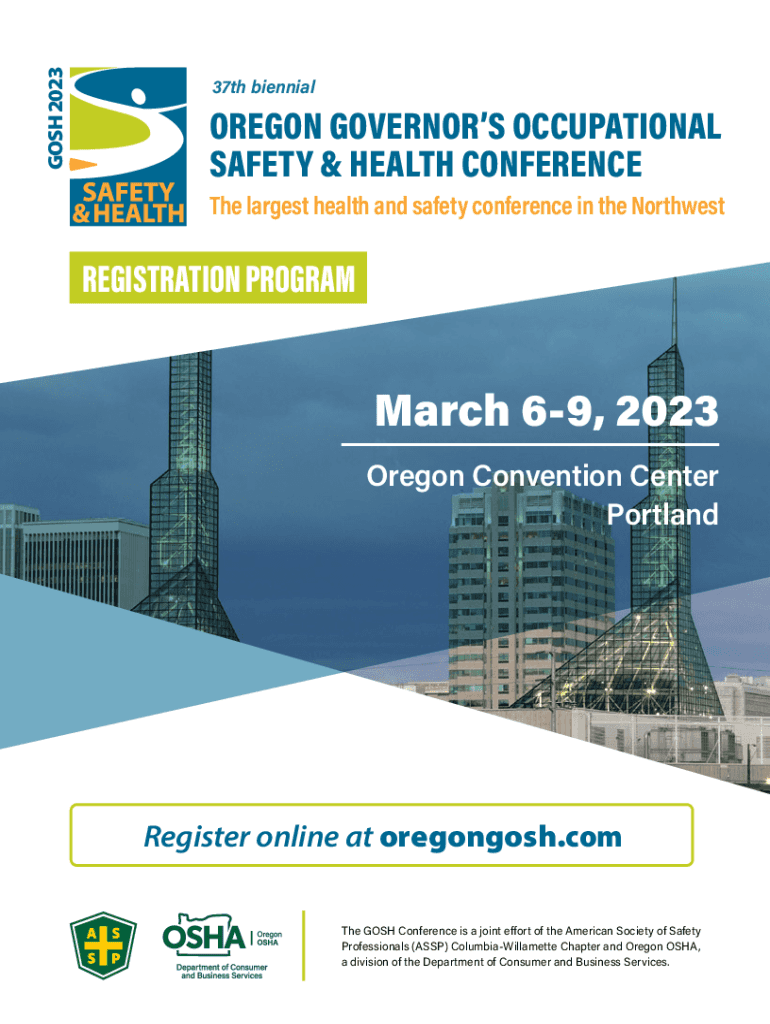 Fillable Online Oregon Governor's Occupational Safety and ... - Oregon ...