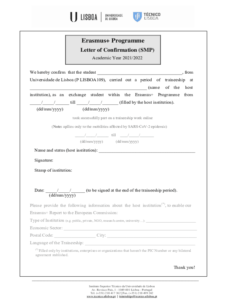 Fillable Online Letter of Reference for Erasmus Mundus (not only ...