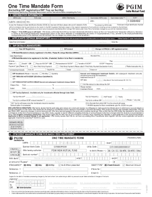 Fillable Online common application form for multiple schemes - lumpsum / sip Fax Email Print ...